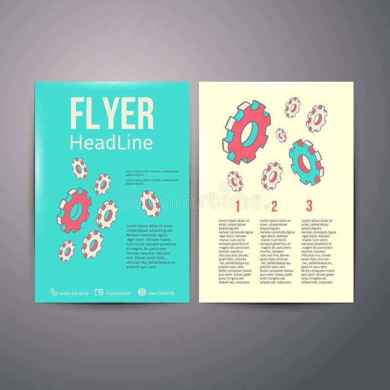 Abstract Brochure Flyer Design Human Head with Stock Vector ...