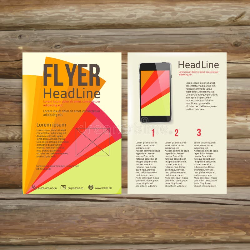 Abstract Brochure Flyer Design Template. Stock Illustration ...