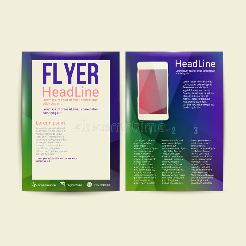 Abstract Brochure Flyer Design Vector Template. Stock Vector ...