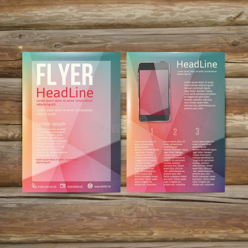 Abstract Brochure Flyer Design Vector Template. Stock Vector ...