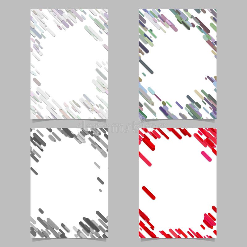 Abstract Brochure Template Set with Colored Diagonal Stripes Stock ...