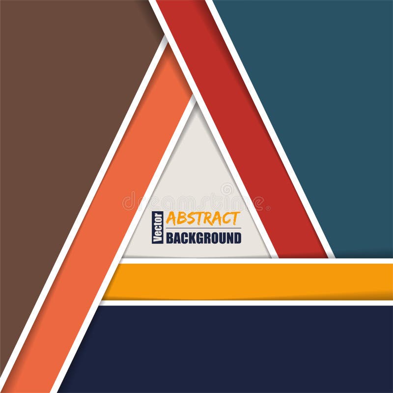 Abstract Brochure Template with Triangle Shaped by Stripes Stock Vector ...
