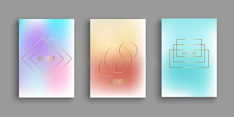 Abstract Brochure Templates with Gradient Designs Stock Vector ...