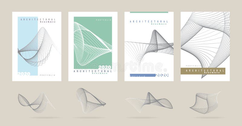 Abstract Brochures from the Lines Stock Vector - Illustration of ...