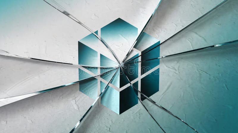 Abstract Broken Glass Cube Design, Shattered Good Resolution Stock Photo Stock Illustration ...