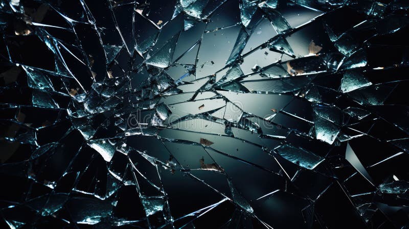 Abstract Broken Glass Overlay Stock Illustration - Illustration of ...