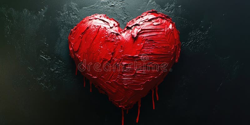 Abstract Broken Heart Artwork Stock Photo - Image of broken, painting ...