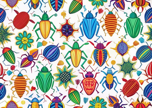 Abstract Broken Line Bug Silhouette Pattern Dark Geometric Background ...