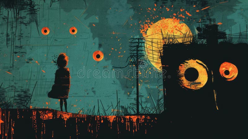 Abstract of Broken Mind of Human Drawn by Cartoon Style with Glitch. AIG53. Stock Photo - Image ...