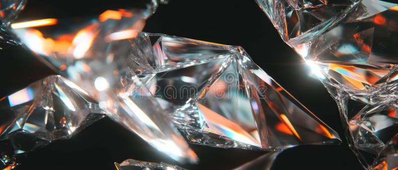 Broken Mirror Overlay Texture Reflecting Light with Space for Branding ...