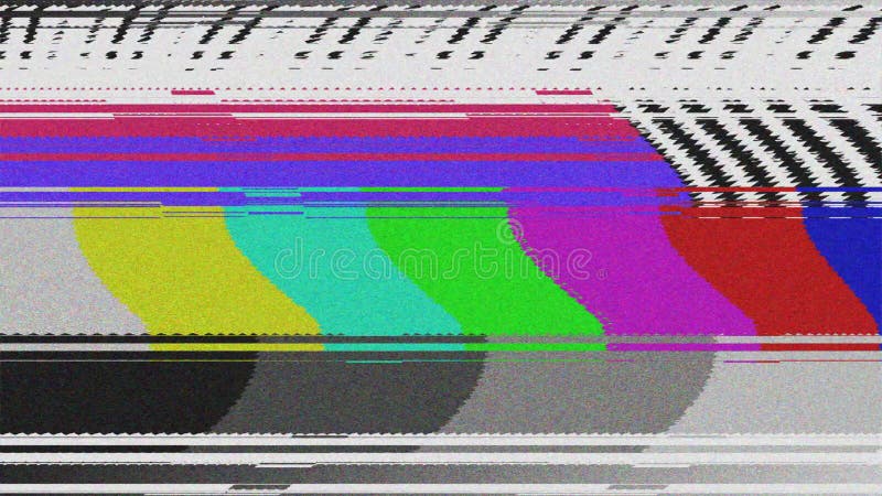 Abstract Broken or No Signal Television, TV or Computer Test Pattern ...