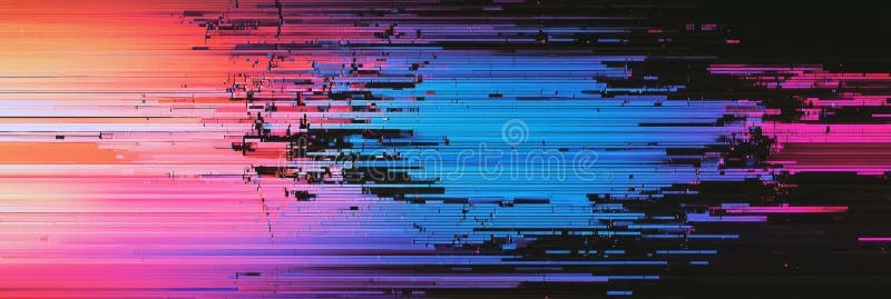 Abstract Broken TV Signal with Glitchy Transitions, Scan Lines Stock ...