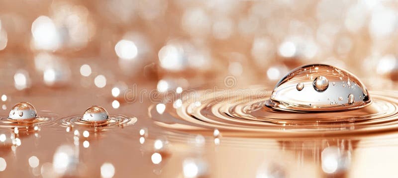 Abstract Bronze Drops Reflective Surfaces Meet Textured Backgrounds in ...