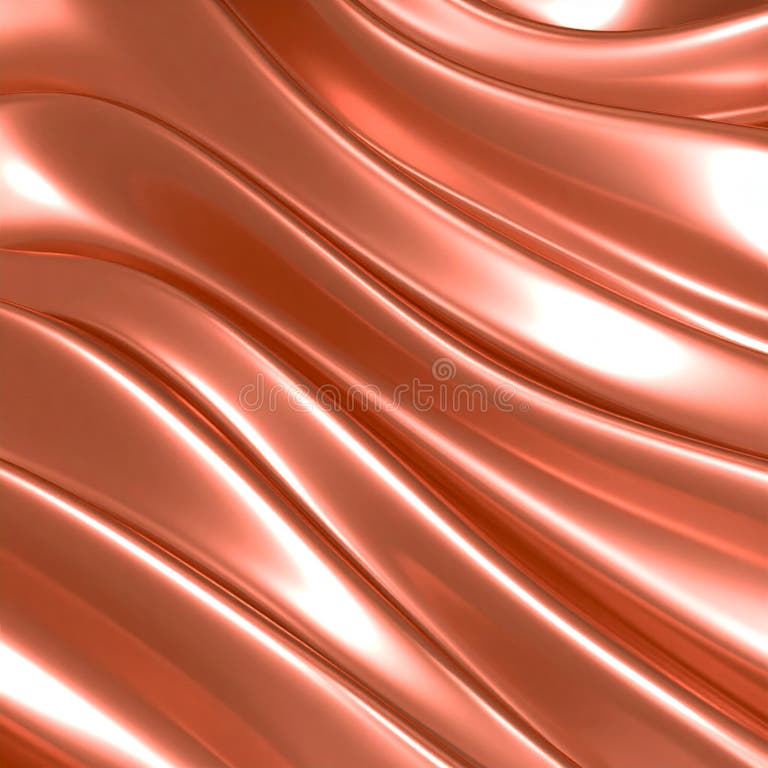 Abstract Bronze Metal Wavy Texture Background with Glossy and Smooth ...