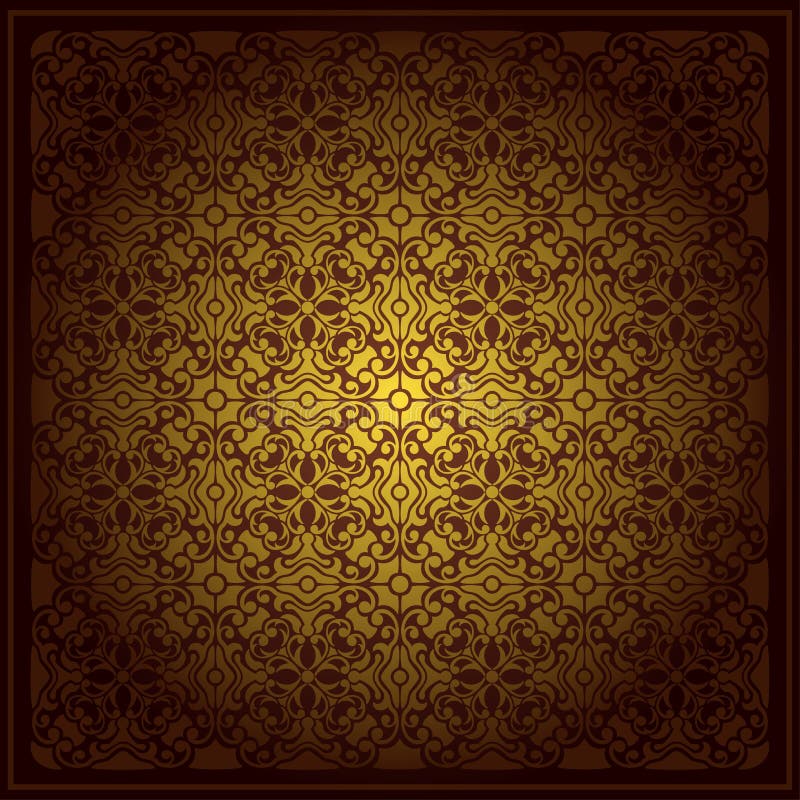 Abstract Brown Background Baroque Stock Vector - Illustration of floral ...