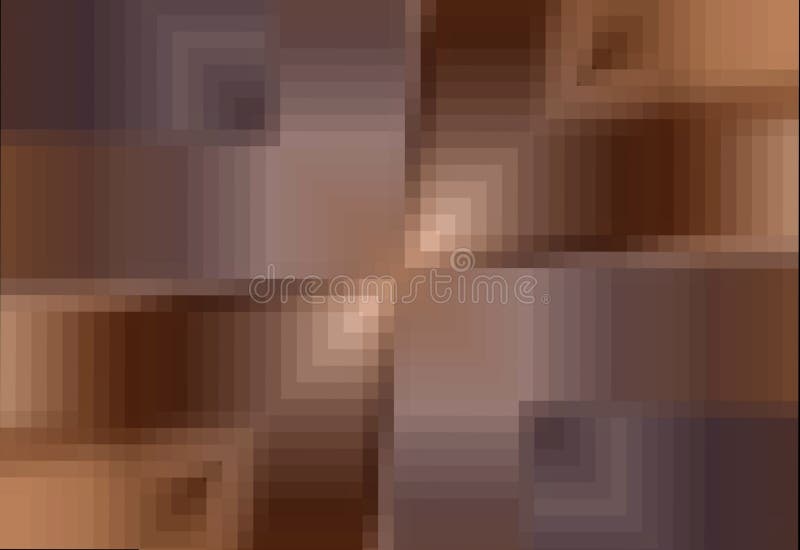 Abstract Brown Background. Checkered Pattern from Square. Pixel Art ...