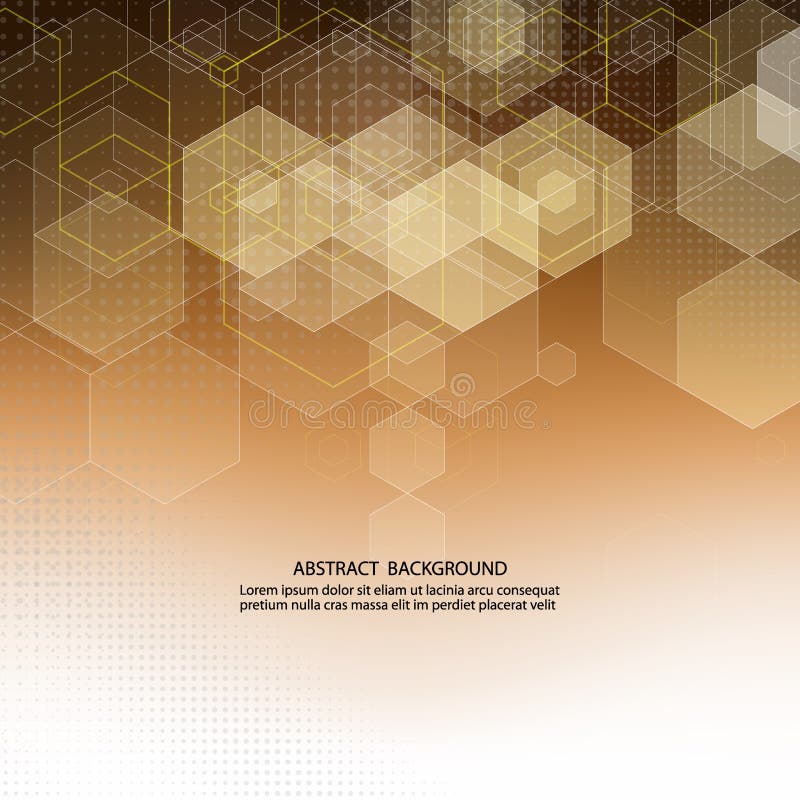 Abstract Brown Background, Hexagonal Shapes. Vector Illustration Stock ...