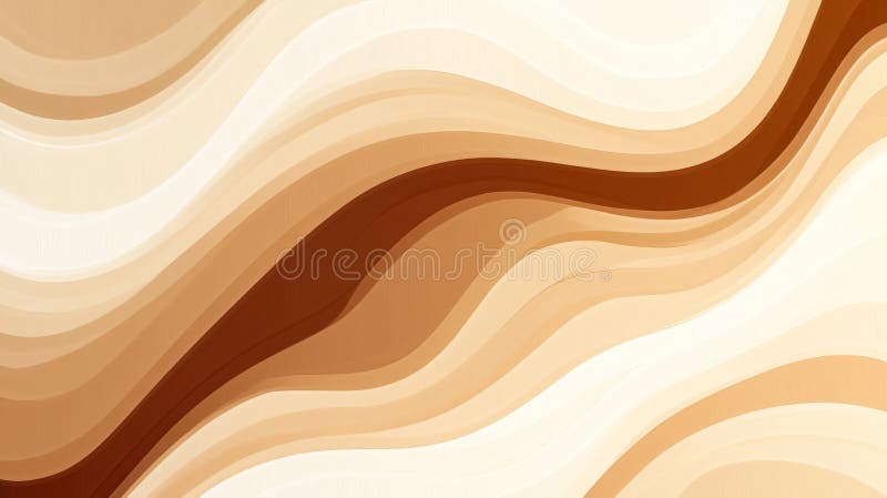 Abstract Brown and Beige Wave Background Stock Illustration ...