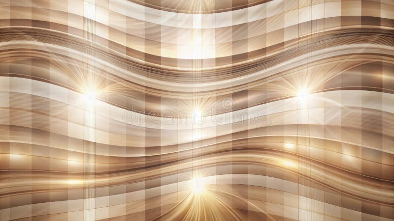 Abstract Brown and Beige Wave Pattern with Radiant Glows a Stunning ...