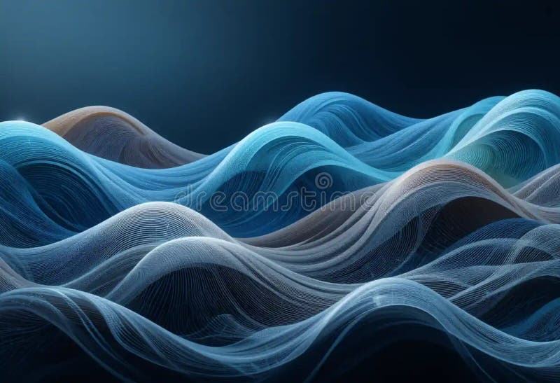 Flowing Wave Like Forms Create Layered Abstract Background Stock Photos ...