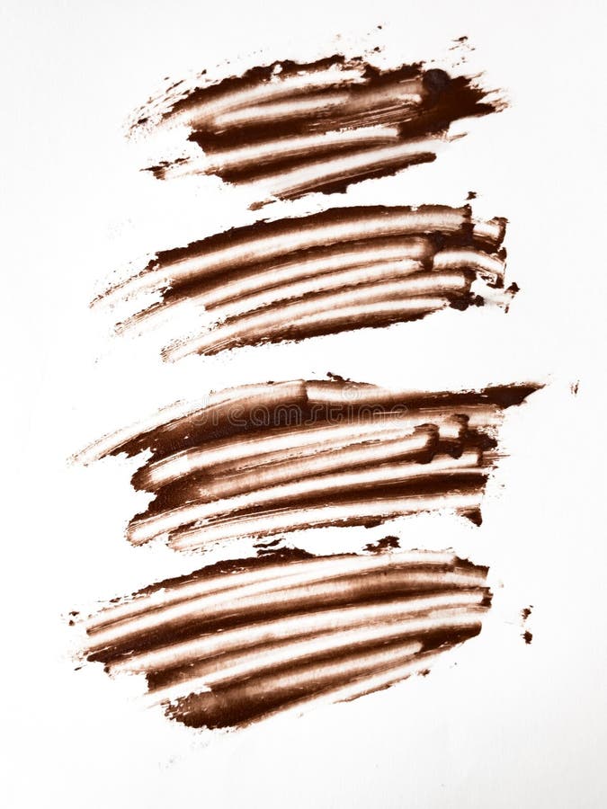 Abstract Brown Brush Strokes on White Background for Creative Design ...