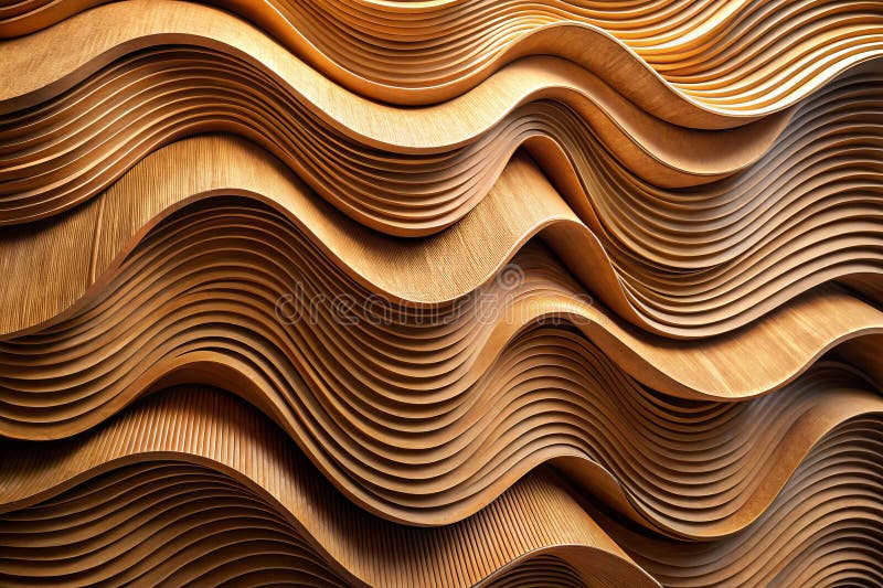 Abstract Brown Cardboard Layers Intricate Sinuous Shapes and a ...