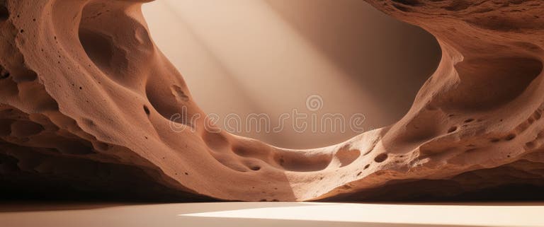 Abstract Brown Cave Texture with Light Rays Stock Image - Image of ...