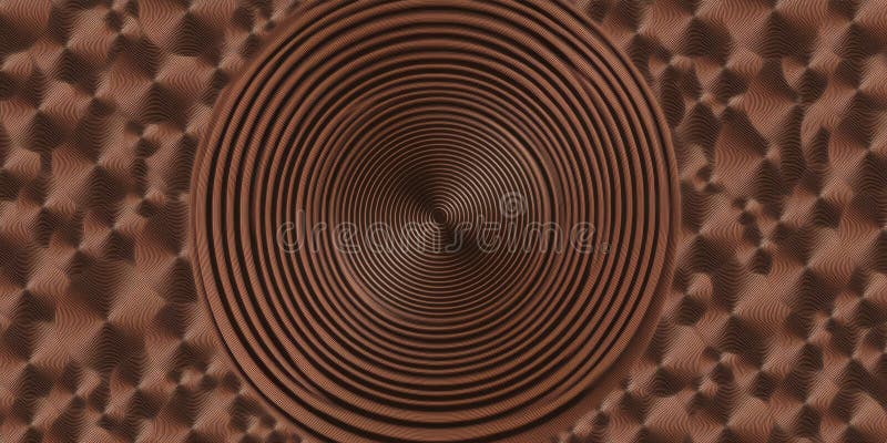 Abstract Brown Concentric Circle Pattern with Ripple Texture Effect ...