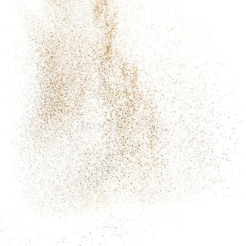 Abstract Brown Dust Explosion on White Background Stock Image - Image ...
