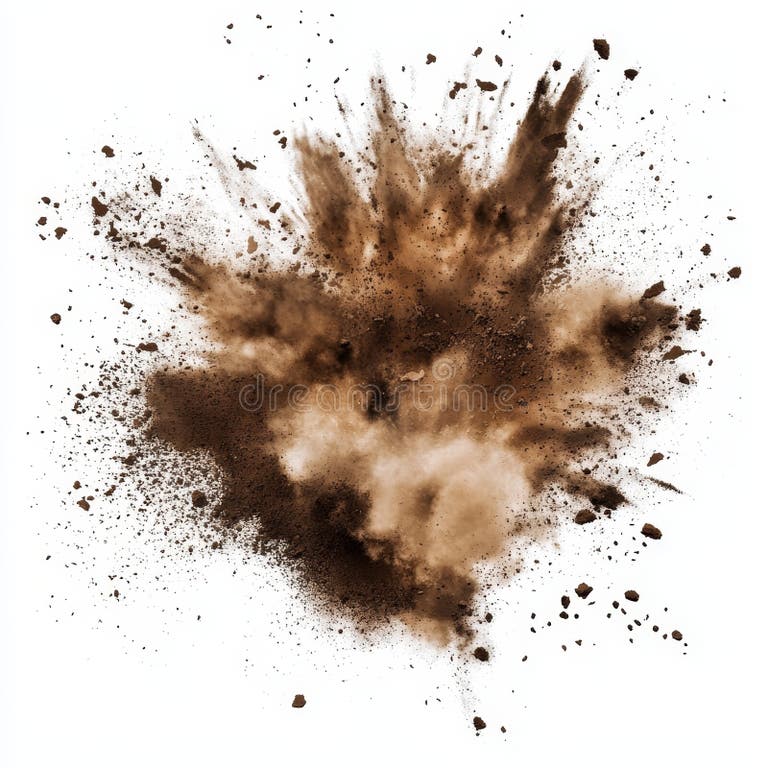 Abstract Brown Explosion on White Background Stock Illustration ...