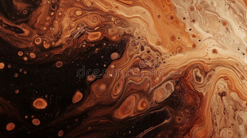 Abstract Brown Fluid Art Texture Background Stock Illustration ...