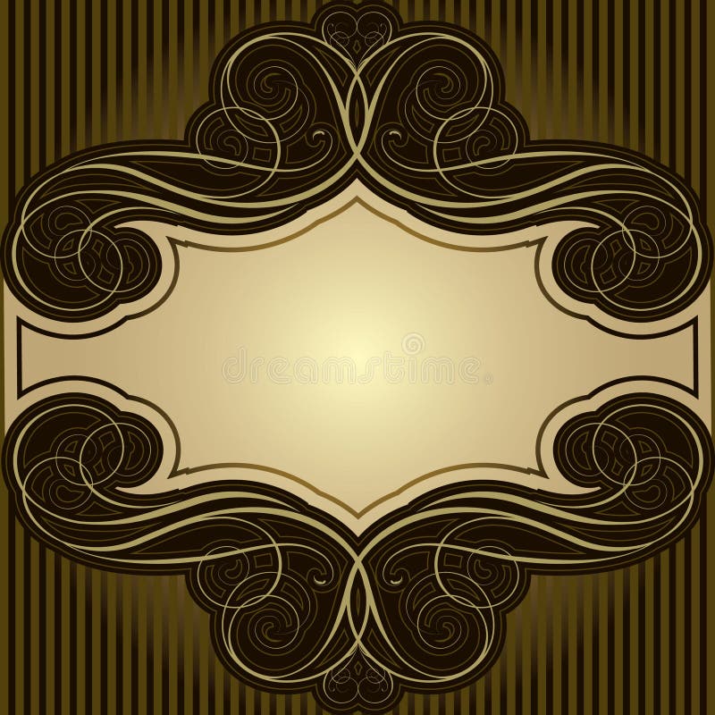 Abstract brown frame stock vector. Illustration of gradient - 54733102