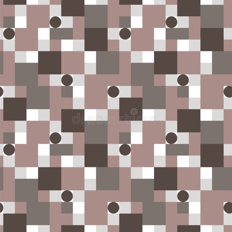 Abstract Brown Geometric Pattern with Squares, Stock Vector ...
