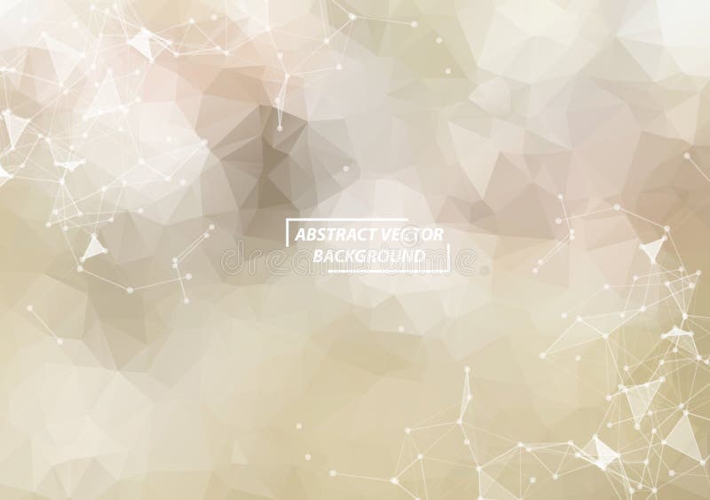 Abstract Brown Geometric Polygonal Background Molecule and ...