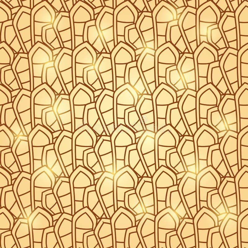 Abstract Brown Geometric Seamless Pattern Stock Illustration ...