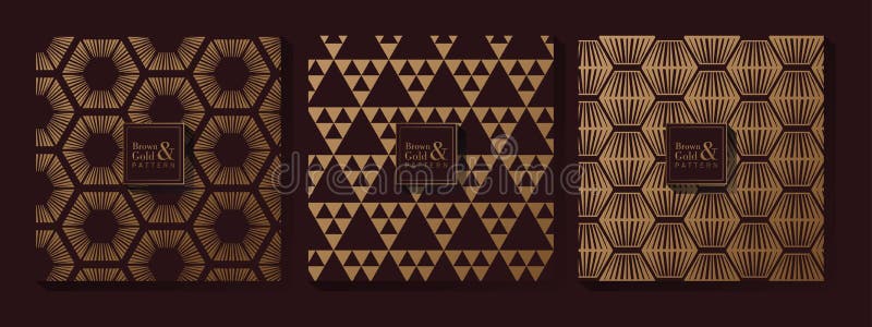 Abstract Brown and Gold Pattern Stock Illustration - Illustration of ...