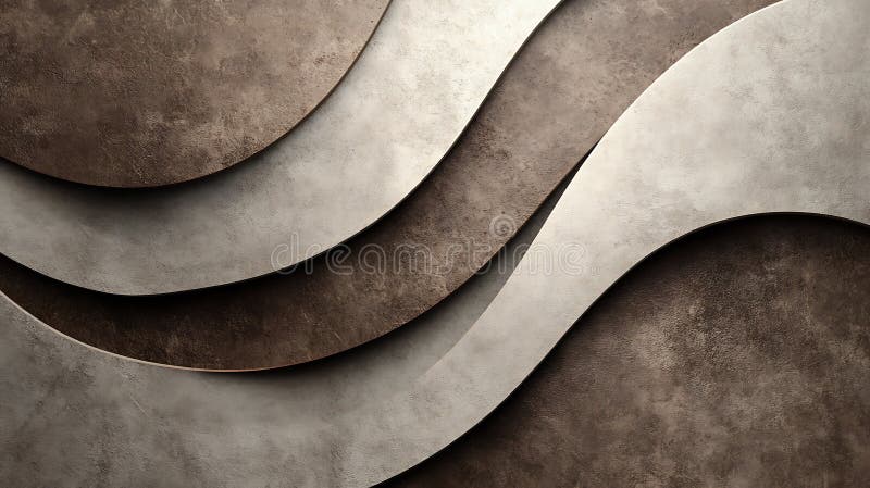 Abstract Brown and Gray Curving Layers Design Stock Photo - Image of ...