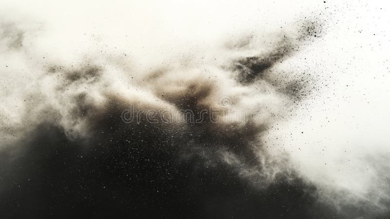 Abstract Brown and Grey Dust Cloud Explosion Stock Illustration ...