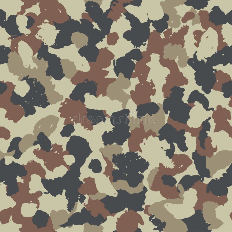 Military Camouflage Texture Repeats Seamless Camo Vector Pattern For