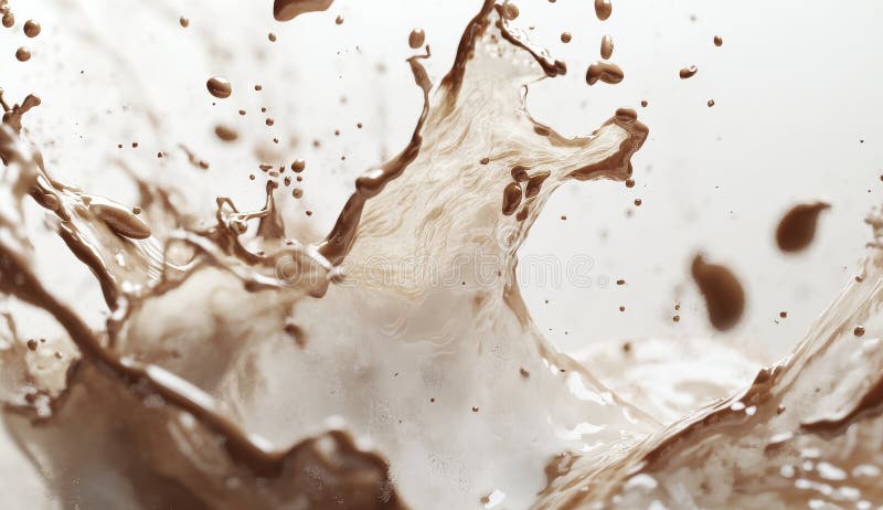 Abstract Brown Liquid Splash on White Background Stock Illustration ...