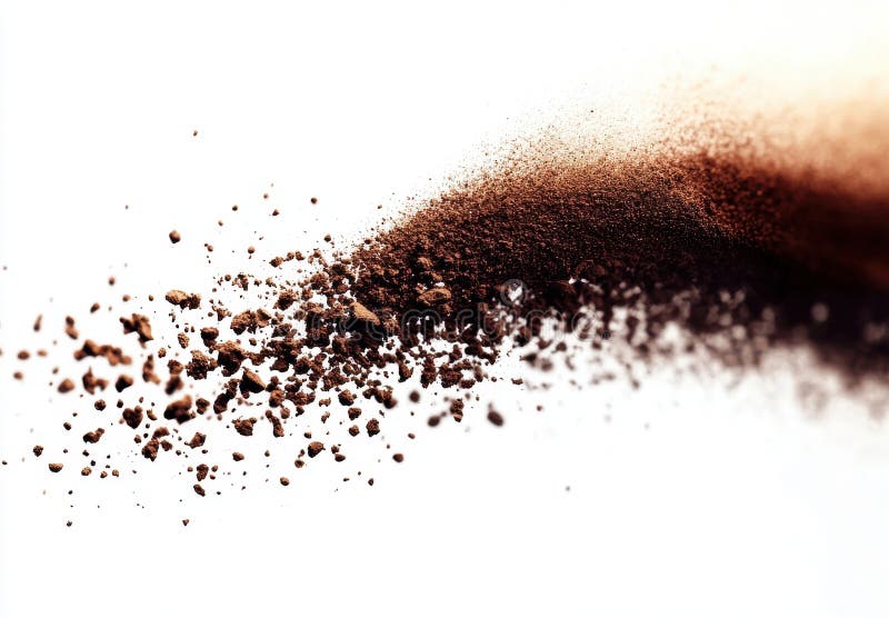 Abstract Brown Powder Wave on White Background Stock Illustration ...