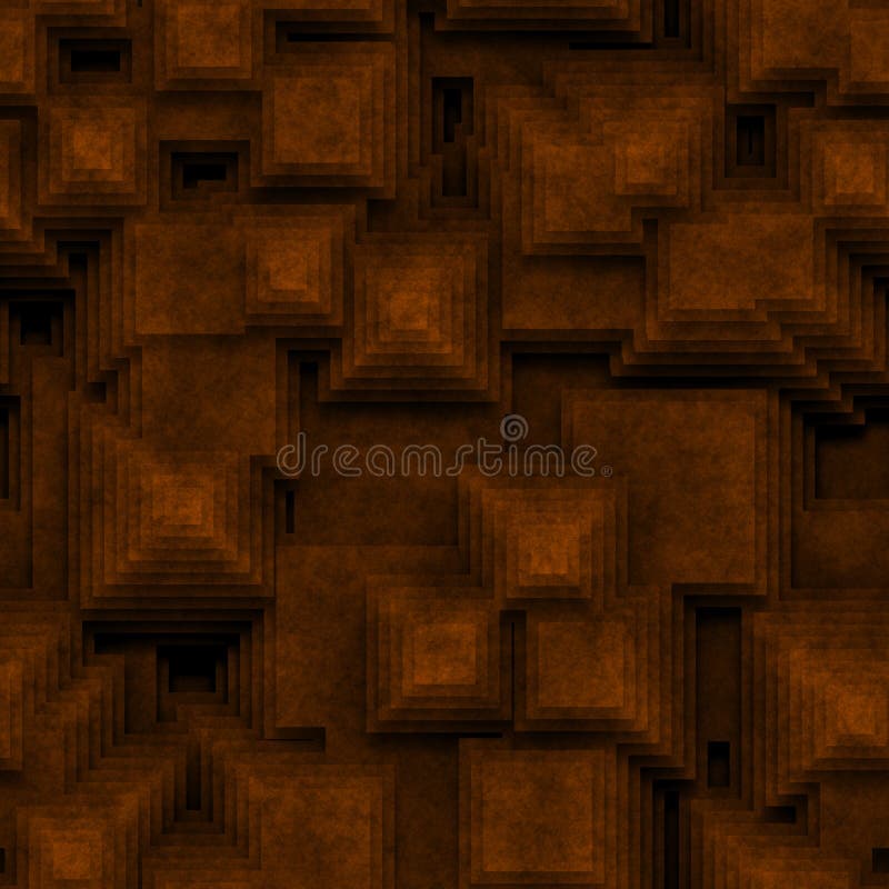 Abstract Brown Pyramid and Square Optical Illusion Teaser Psychedelic ...