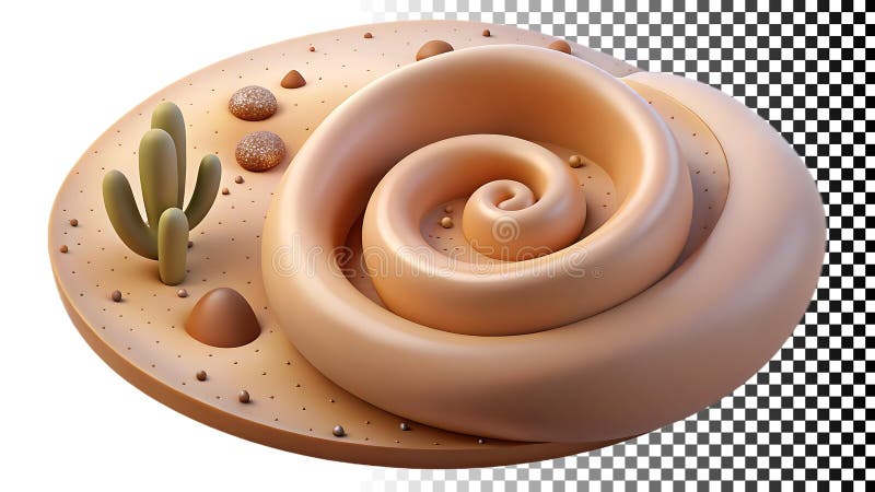 Brown Swirl Coil, Abstract Design for Modern Art and Decorative ...