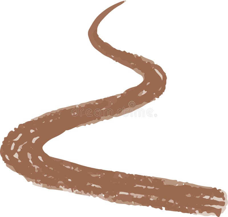 Abstract Brown Swirl Path Design Element Stock Vector - Illustration of ...