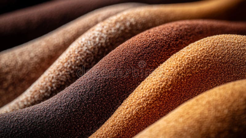 Abstract Brown Textured Fabric Waves Pattern Stock Illustration ...