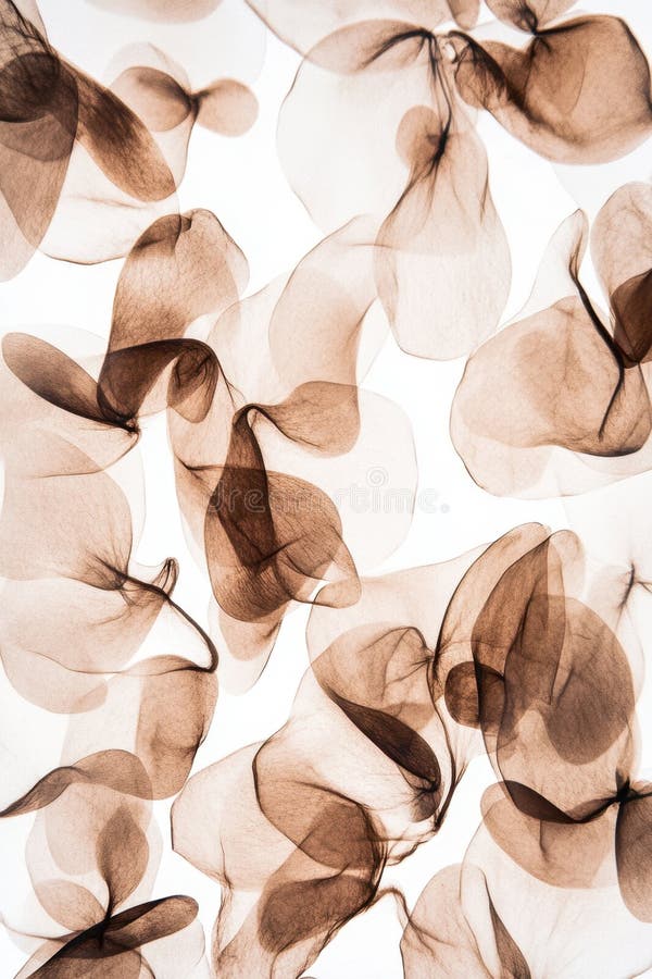 Abstract Brown Translucent Petals Pattern White Background Stock Photos ...