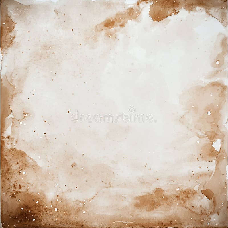 Abstract Brown Watercolor Background with Splatter Effects and Gradient ...