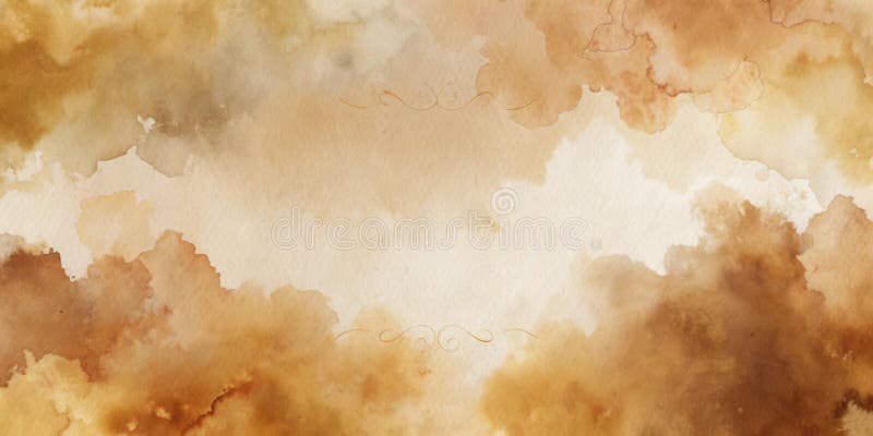 Abstract Brown Watercolor Texture with Elegant Swirls for Design ...