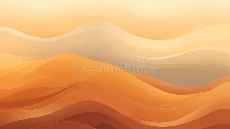 Abstract Brown Wave Background. Digital Paint Horizontal Wavy ...