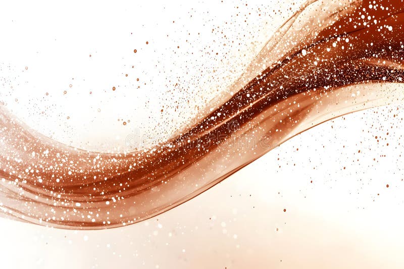 Abstract Brown Wave with Sparkling Particles Background Stock ...